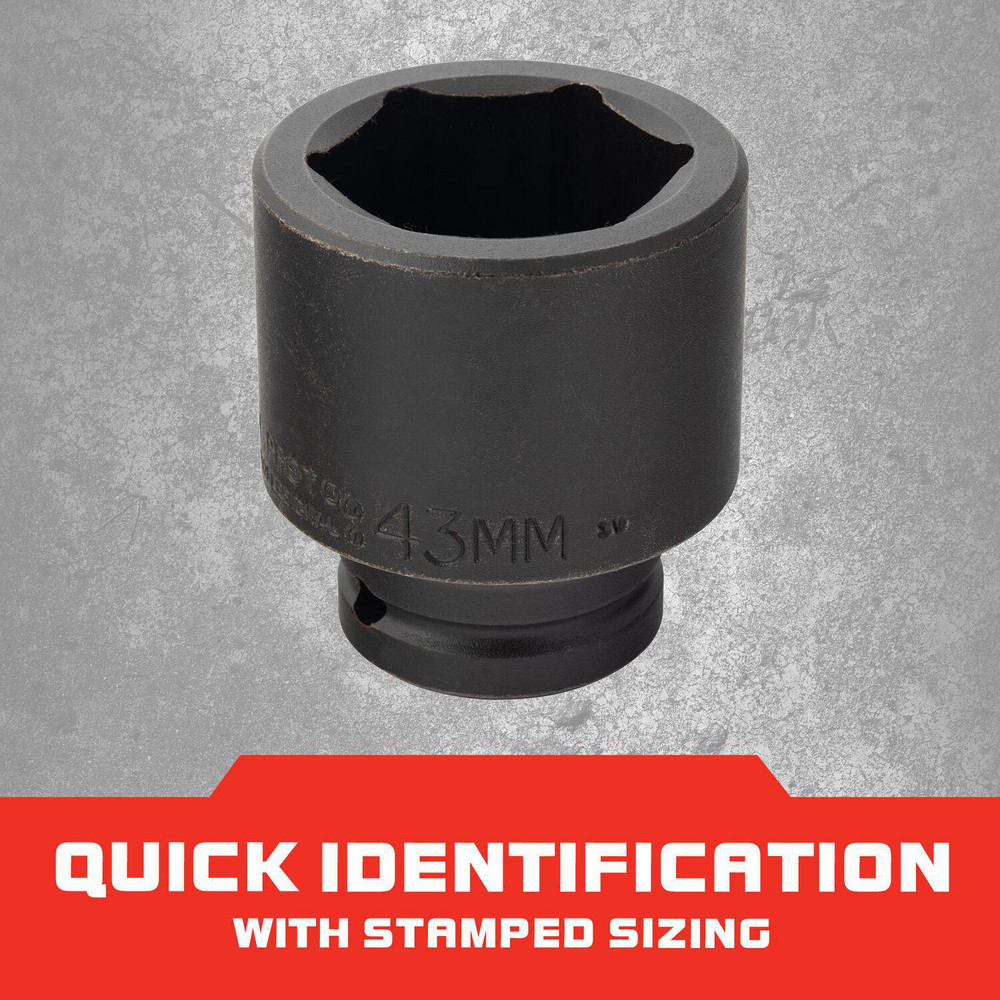 Proto - Impact Socket: 3/4" Drive, 43 mm Socket, Hex Drive | MSC Direct