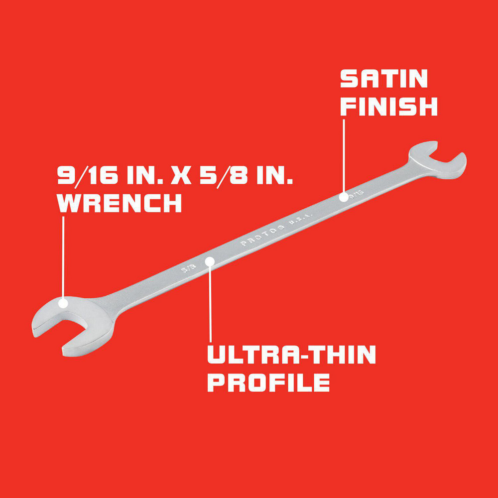 Proto - Extra Thin Open End Wrench: Double End Head, Double Ended | MSC ...