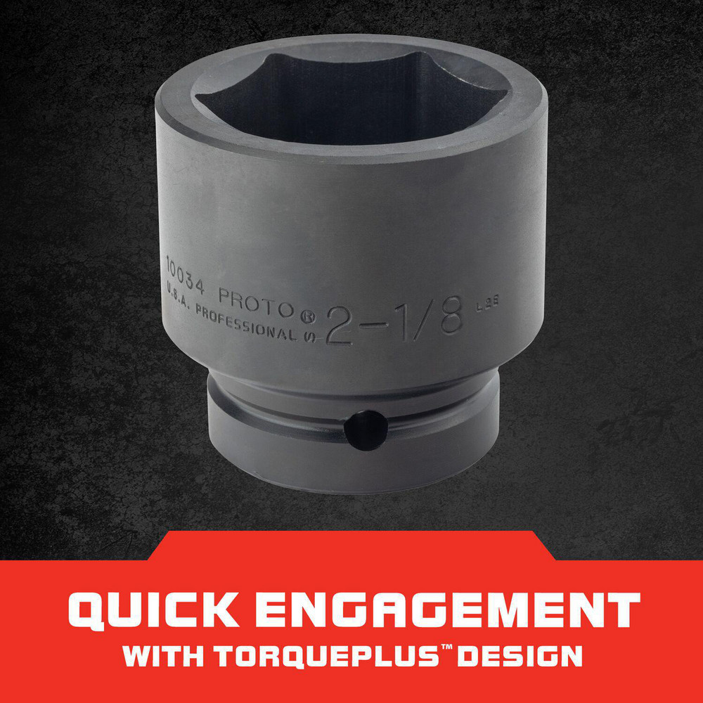 Proto - Impact Socket: 1" Drive, 2-1/8" Socket, Hex Drive | MSC Direct