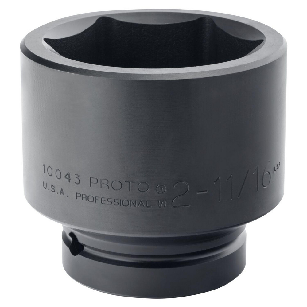 Proto Impact Socket: 1" Drive, 2-11/16" Socket, Hex Drive - 6 Point, 3 ...