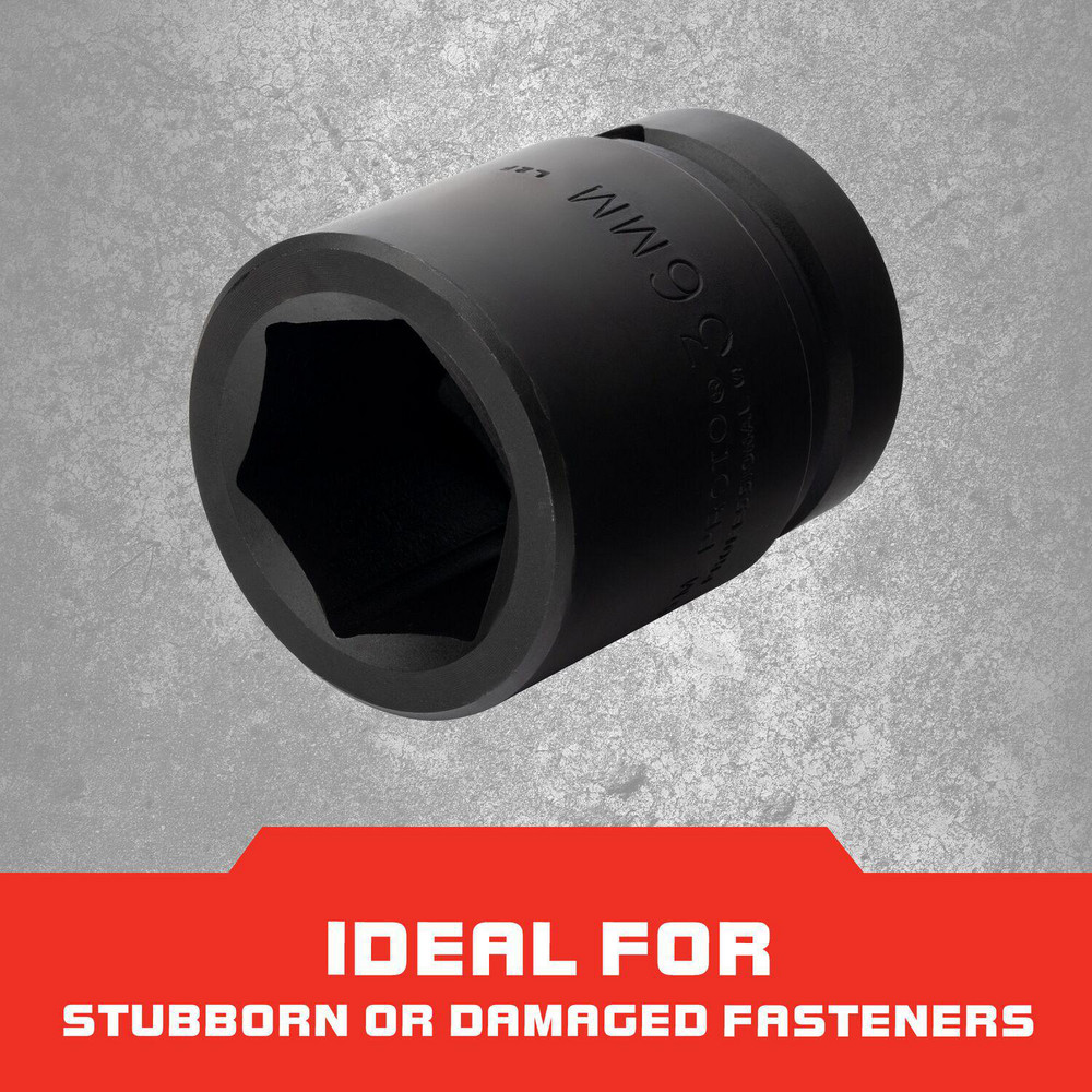 Proto - Impact Socket: 1" Drive, 36 mm Socket, Hex Drive | MSC Direct