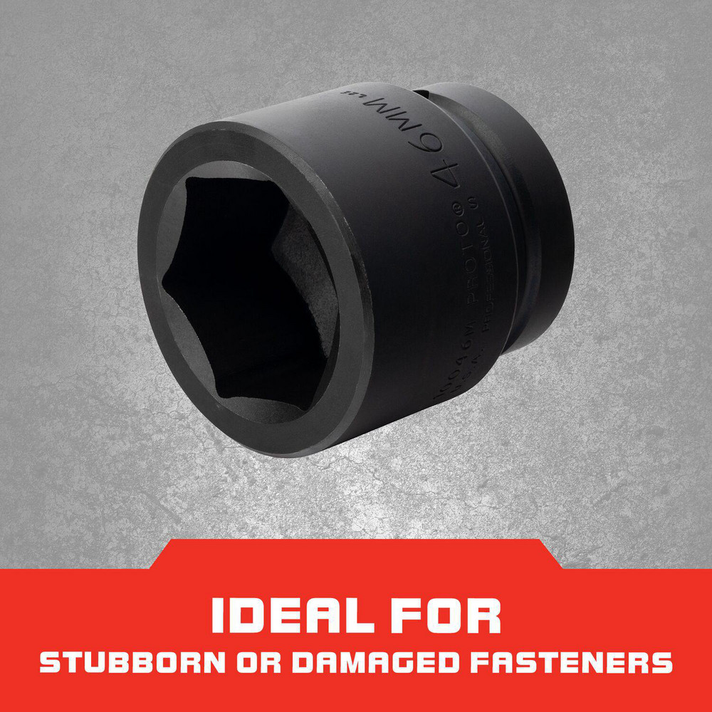 Proto - Impact Socket: 1" Drive, 46 mm Socket, Hex Drive | MSC Direct