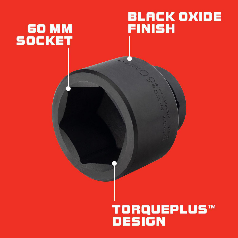 Proto - Impact Socket: 1" Drive, 60 mm Socket, Hex Drive | MSC Direct