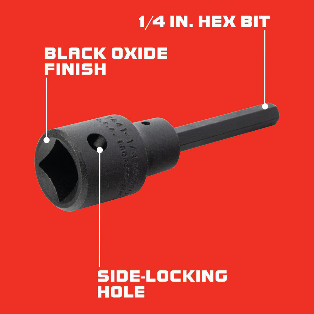 Proto - 1/2" Drive, 1/4" Impact Hex Bit Socket | MSC Direct