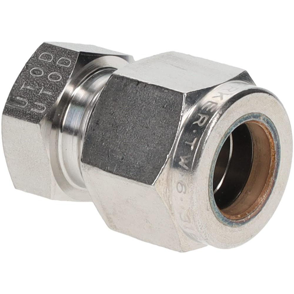 Parker - Compression Tube End Cap: 3/8-18, 3/8" Tube OD, Compression ...