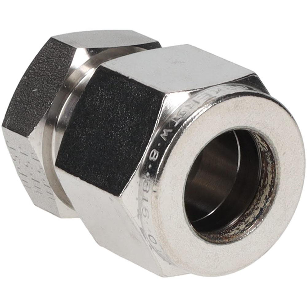 Parker - Compression Tube End Cap: 1/2-14, 1/2" Tube OD, Compression ...