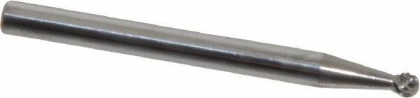 Atrax - 3/32" Cut Diam, 1/8" Shank Diam, Carbide Double Cut Ball Burr ...