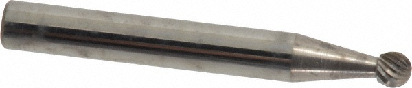 Atrax - Abrasive Burr: SD-14, 3/16" Cut Dia, Ball, Single Cut | MSC Direct