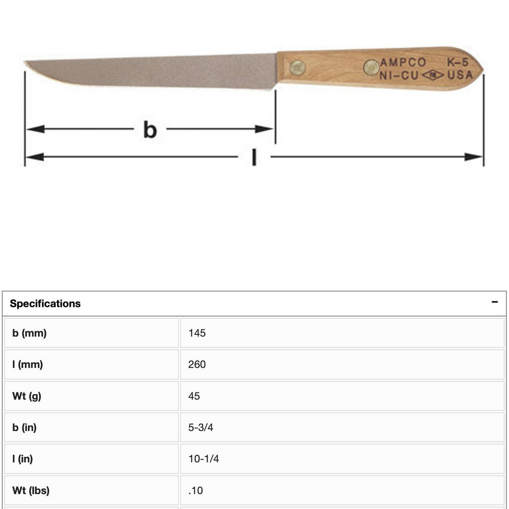 Ampco - 5.5" COMMON AMCO KNIFE BLADE | MSC Direct