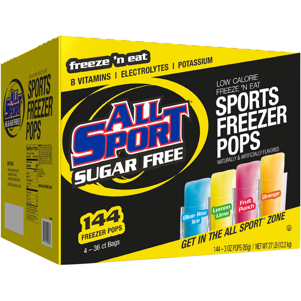 All Sport - All Sport Freeze Pop: 3 oz Pouch, Blue Raz Ice, Fruit Punch ...