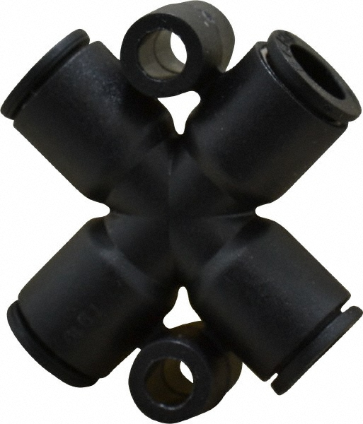 Legris - 1/4" Outside Diam, Nylon Push-to-Connect Tube Cross - 85333854 ...