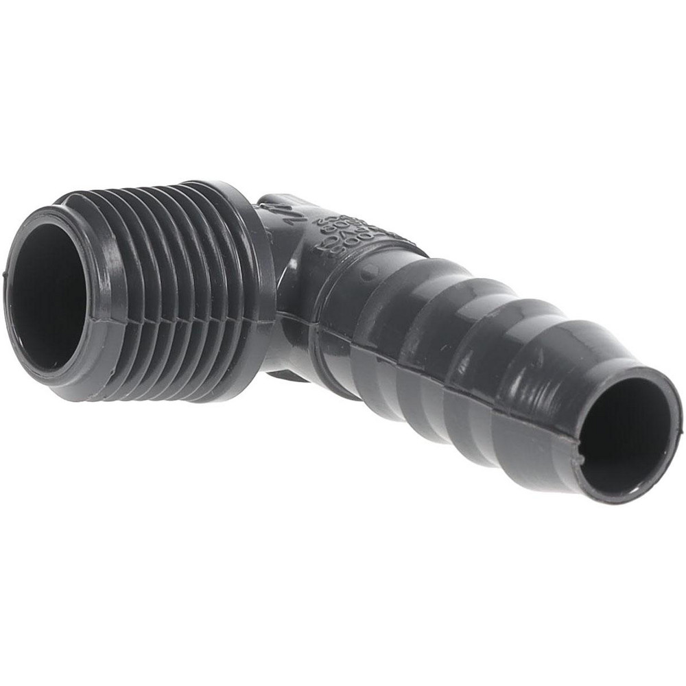 Value Collection - Barbed Tube Elbow: 1/2" Barbs, 1/2" MIPT | MSC Direct