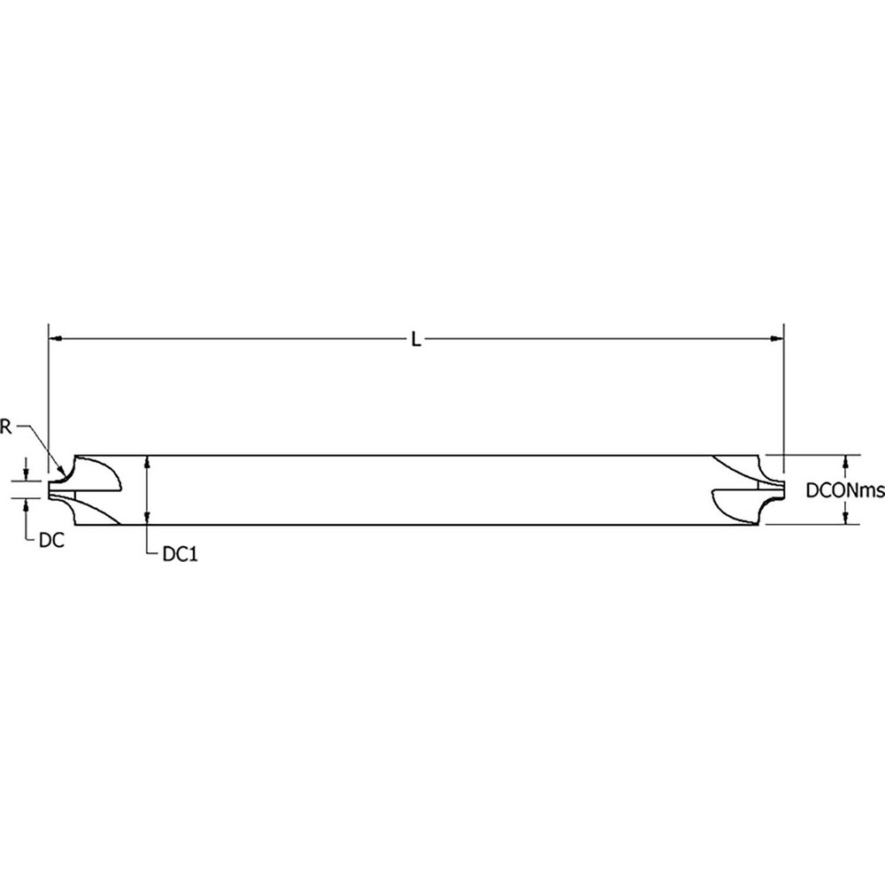 Keo - Corner Rounding End Mill: 0.0390" Radius, 3/8" Dia, 4 Flute ...