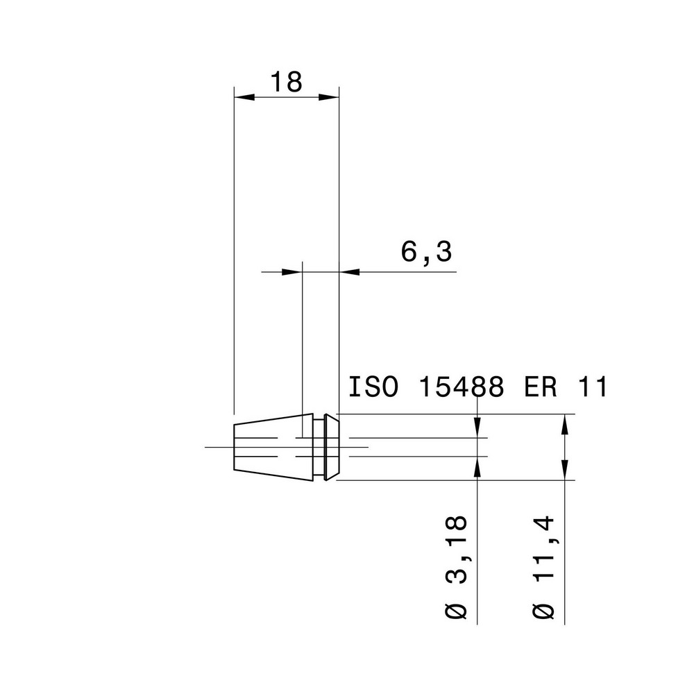 Rego-Fix - ER Collet: ER11, 1/8" Collet Size, Coolant | MSC Direct