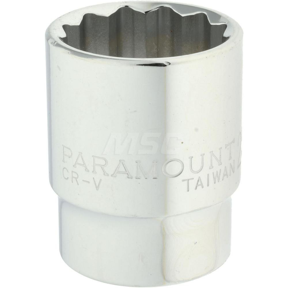Paramount - Standard Hand Socket: 1/2" Drive, 25.00 mm Socket, 12-Point ...