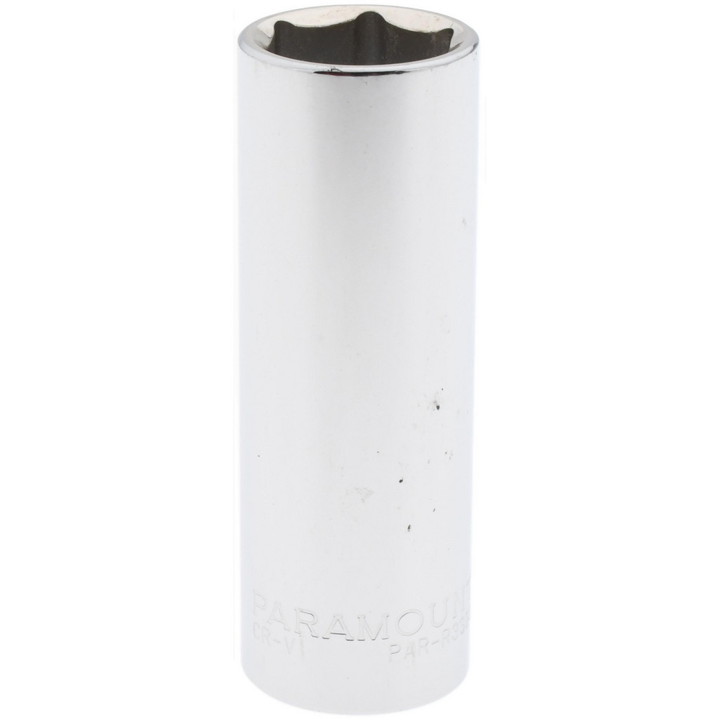 Deep Hand Socket: 5/8" Socket, 6-Point - Chrome-Plated