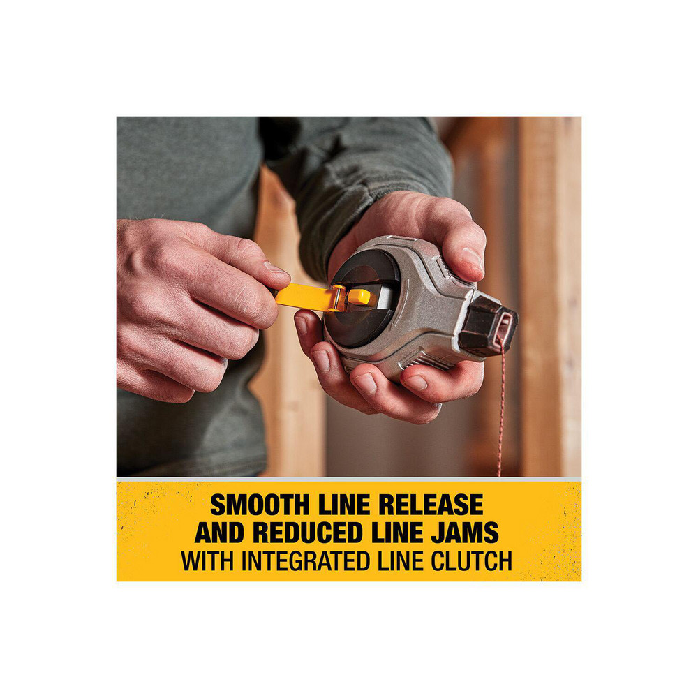 DeWALT - Chalk Line Reels: Type: Compact; Line Length: 100 ft; Chalk ...