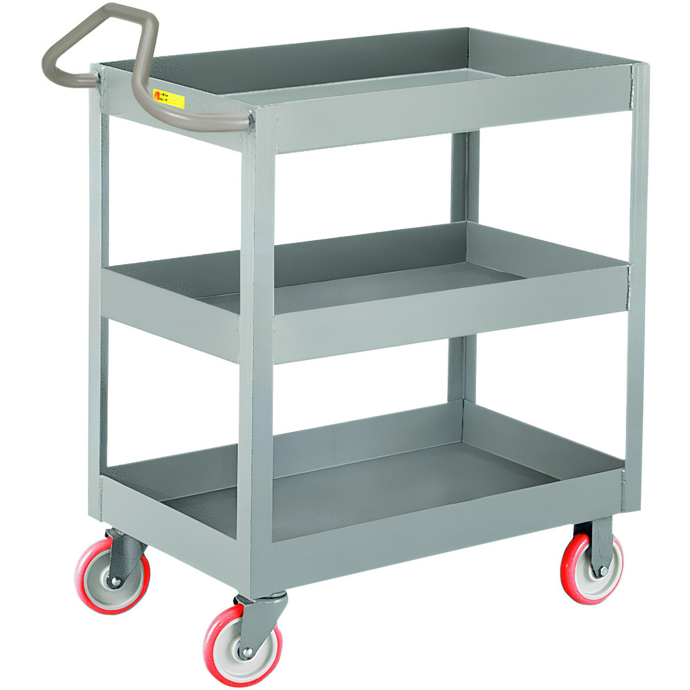 Little Giant® - Shelf Utility Cart: 53-1/2" Long, 24" Wide, Steel, 1200 ...