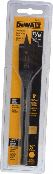 DeWALT - 11/16", 1/4" Straight Shank, Bright Finish, High Speed Steel ...