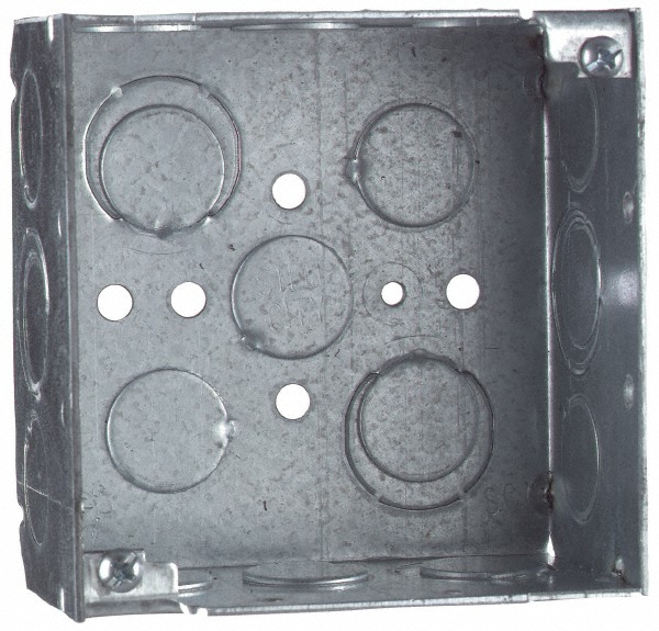 Thomas & Betts - 4 x 4 x 2-1/8" Steel Square Outlet Box | MSC Direct