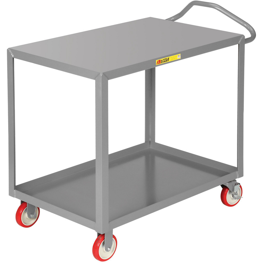 Little Giant® - Ergonomic Handle Shelf Utility Cart: 42" Long, 24" Wide ...