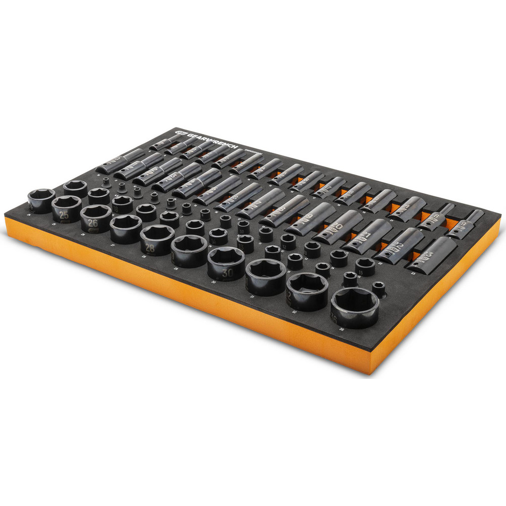 GEARWRENCH - Socket Set: Deep Impact Standard, 66 Pc, 1/4, 3/8, 1/2 ...