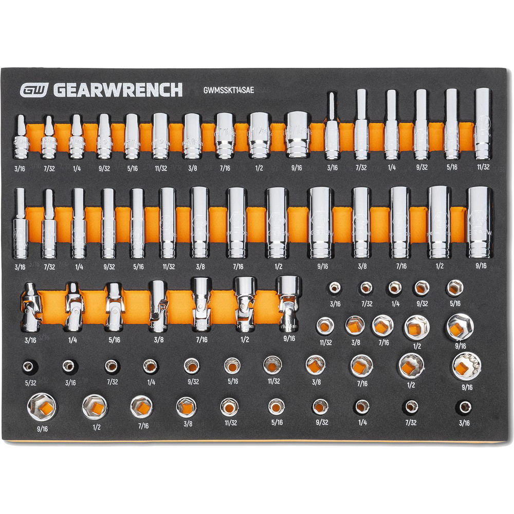 GEARWRENCH - Socket Set: Deep & Standard, 68 Pc, 1/4" Drive | MSC Direct