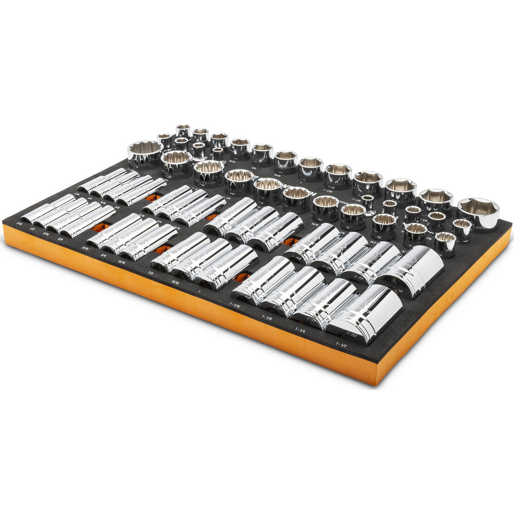 GEARWRENCH - Socket Set: Deep & Standard, 60 Pc, 1/2" Drive | MSC Direct