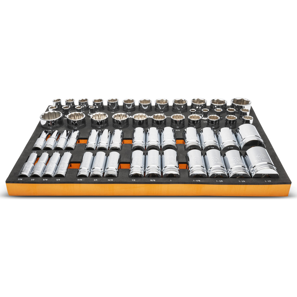 GEARWRENCH - Socket Set: Deep & Standard, 60 Pc, 1/2" Drive | MSC Direct