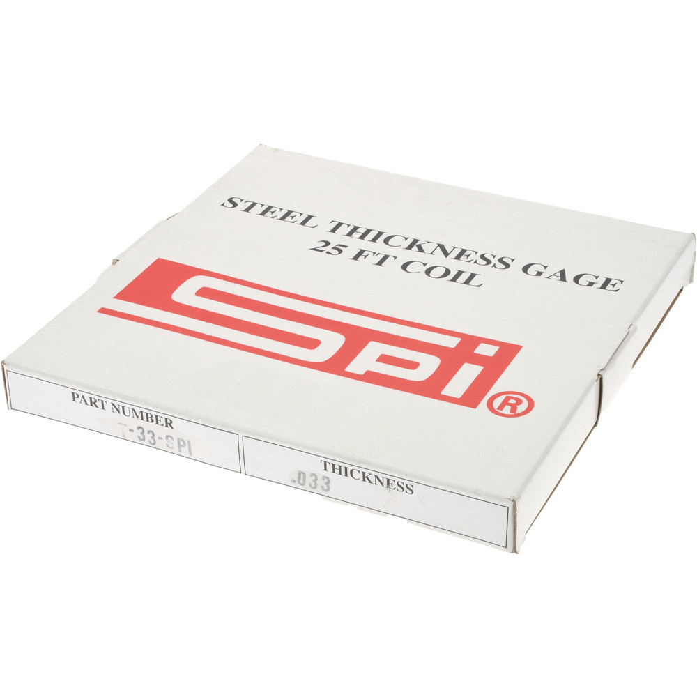 SPI - Feeler Stock Roll: 0.033" Thick, 1/2" Wide, 25' Long, High Carbon ...