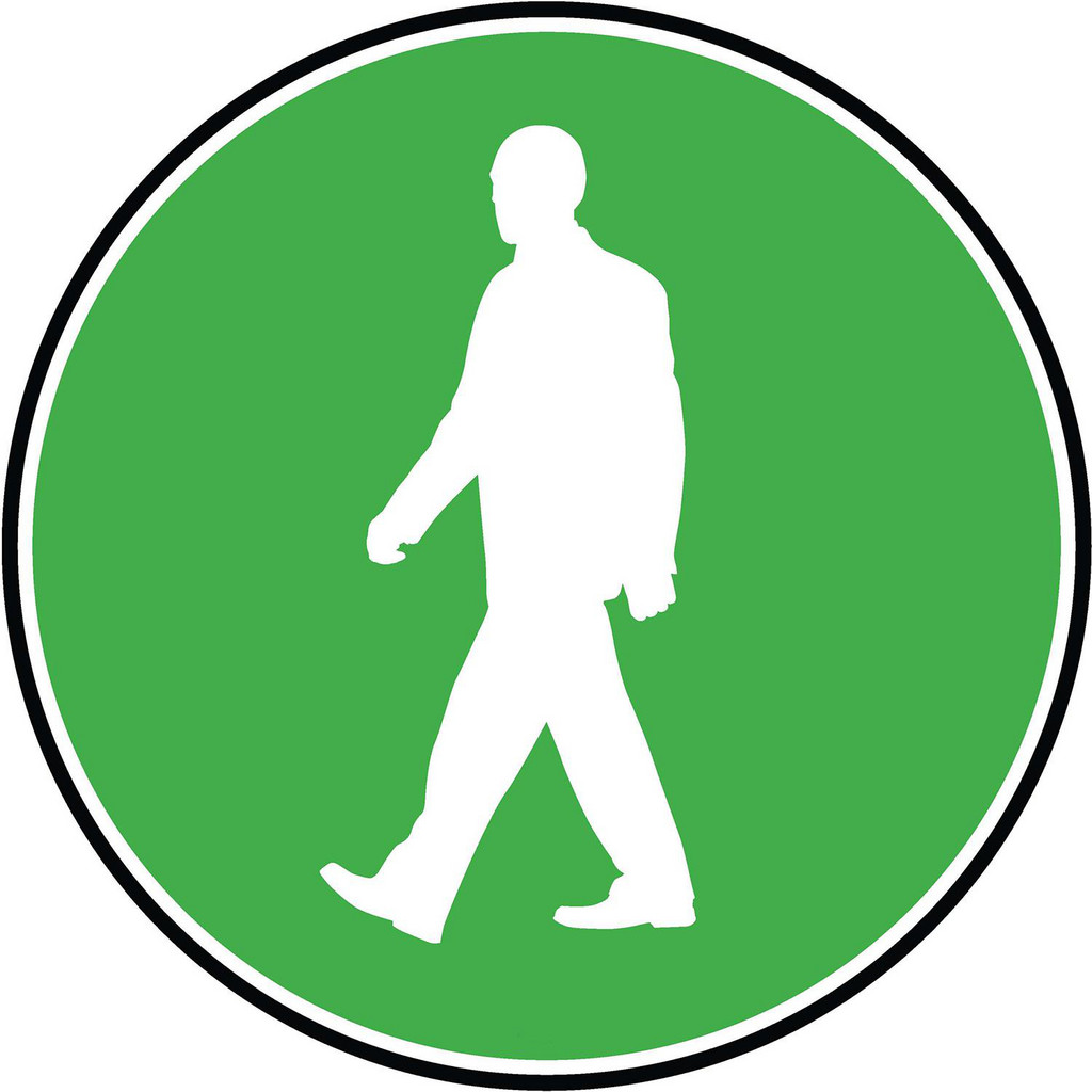 Mighty Line - Adhesive Backed Floor Signs: Message Type: Traffic ...