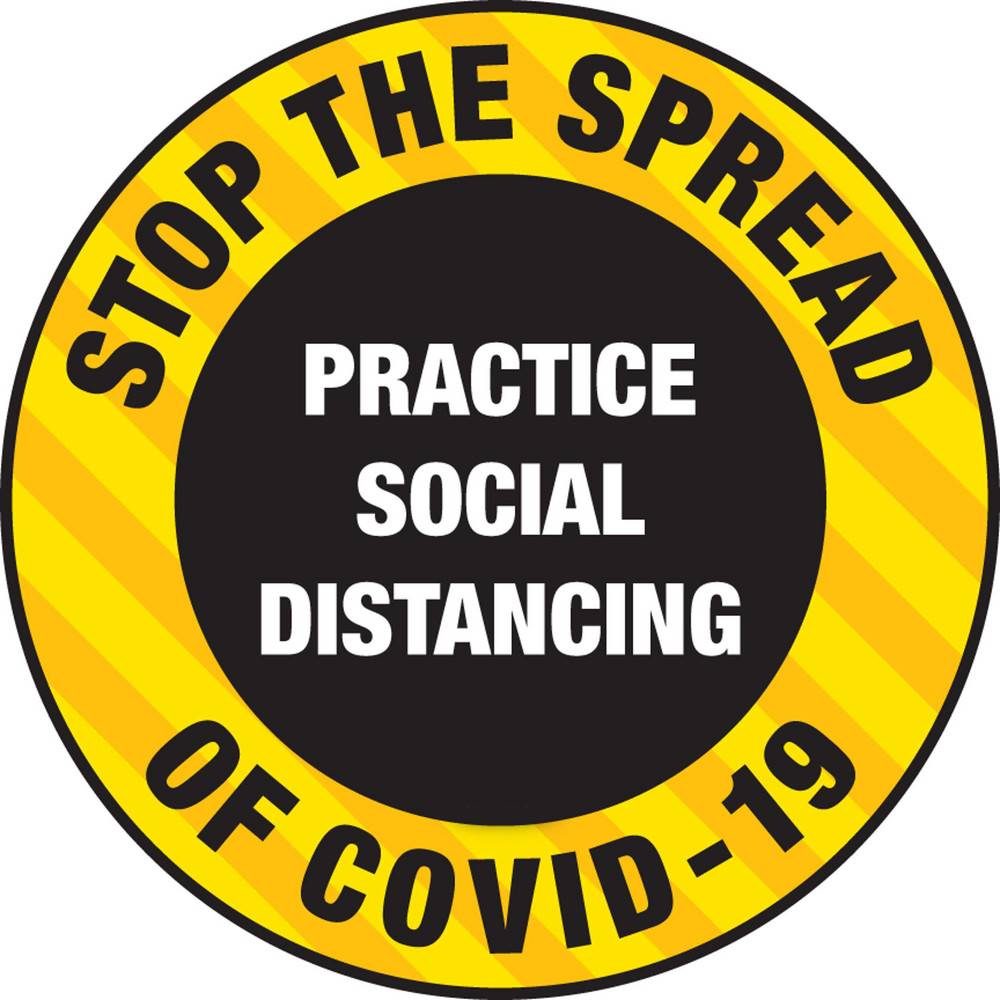 Mighty Line - Adhesive Backed Floor Signs: COVID-19, Workplace/Safety ...