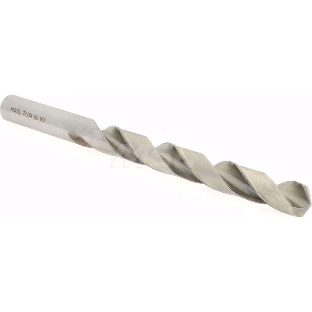 Hertel - Jobber Length Drill Bit: 27/64" (0.4219) Dia, 118 deg, HSS ...