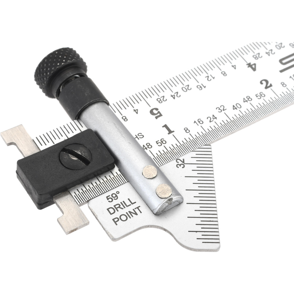 SPI - 6 Inch Long x 3/4 Wide Blade, 118° Bevel Angle, Steel Ruler Drill ...