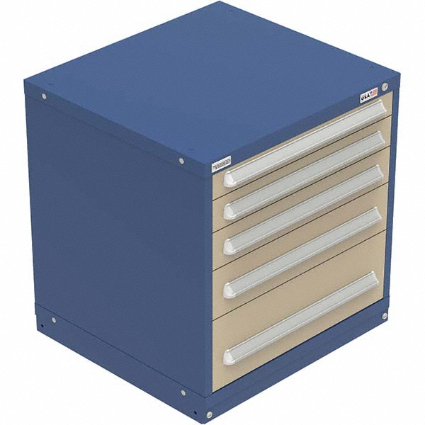 Vidmar - 5 Drawer, 96 Compartment Blue & Beige Steel Modular Storage ...