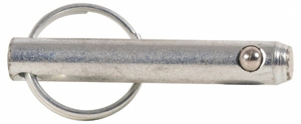 Gibraltar - 3/8" Pin Diam, 2-3/8" Long, Zinc Plated Steel Ball Lock ...