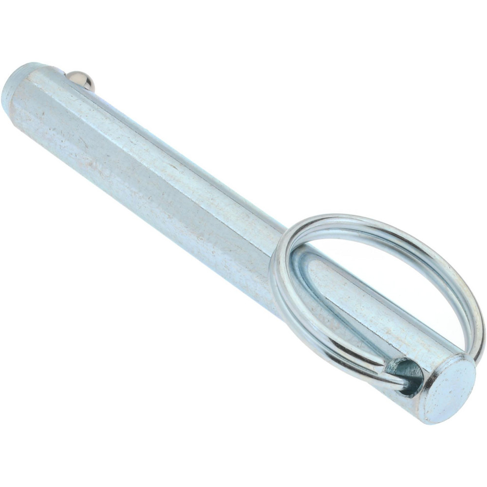Gibraltar - 3/8" Pin Diam, 2-7/8" Long, Zinc Plated Steel Ball Lock ...