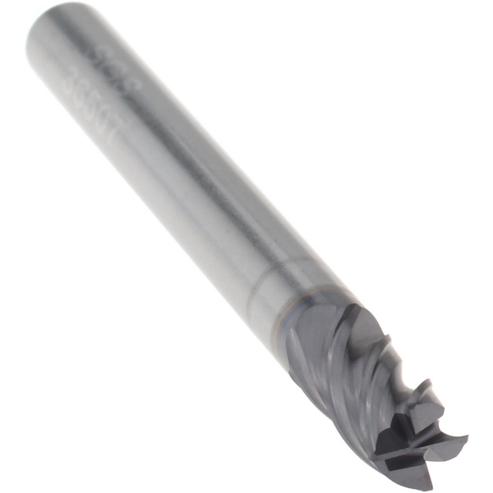 SGS - Corner Radius End Mill: 3/16" Dia, 3/8" LOC, 0.0150" Radius, 4 ...