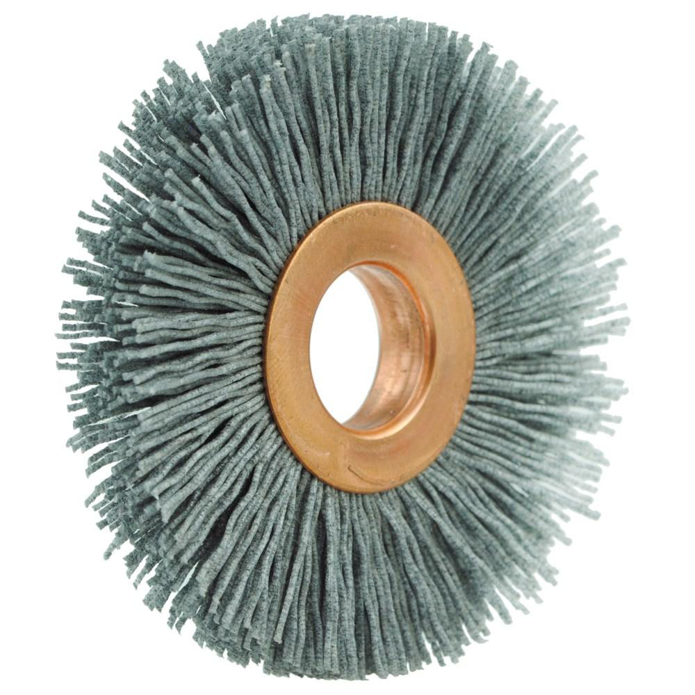 Weiler - Wheel Brush: 2-1/2" Wheel Dia, 1/2" Face Width, 0.0220" Wire ...