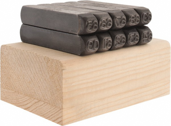 Made in USA - 10 Piece, 1/4" Character Steel Stamp Set | MSC Direct