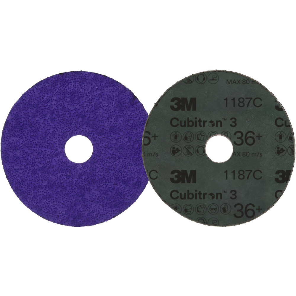 3M - Fiber Disc: 4-1/2" Disc Dia, 7/8" Hole, Arbor Hole, 36 Grit ...