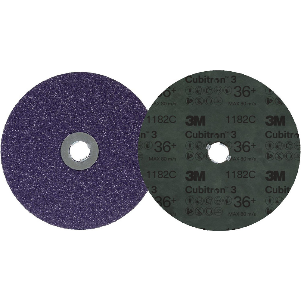 3M - Fiber Disc: 7" Disc Dia, Quick Change GL, 36 Grit, Premium Ceramic ...
