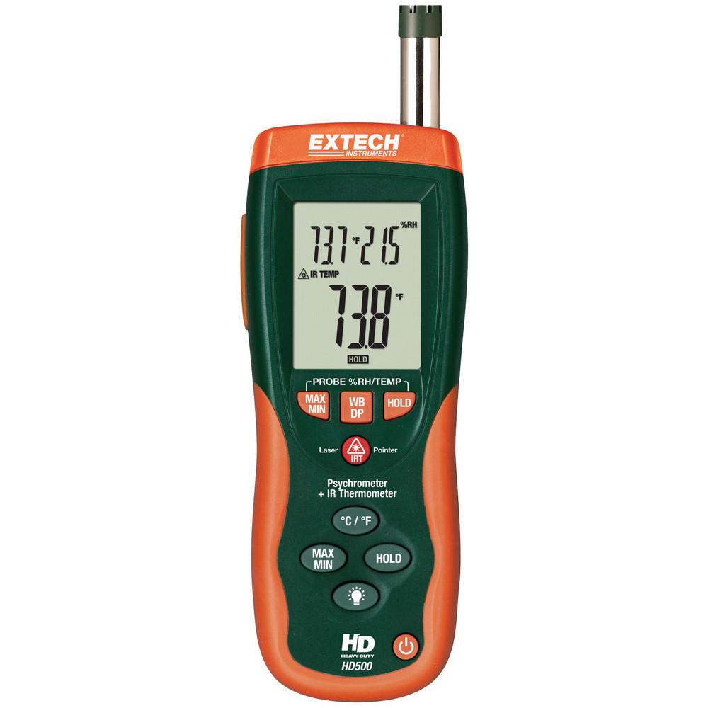 Extech - Digital Psychrometers: Minimum Dew Point: -90.4 F; Minimum Humidity: 0; Maximum Dew ...