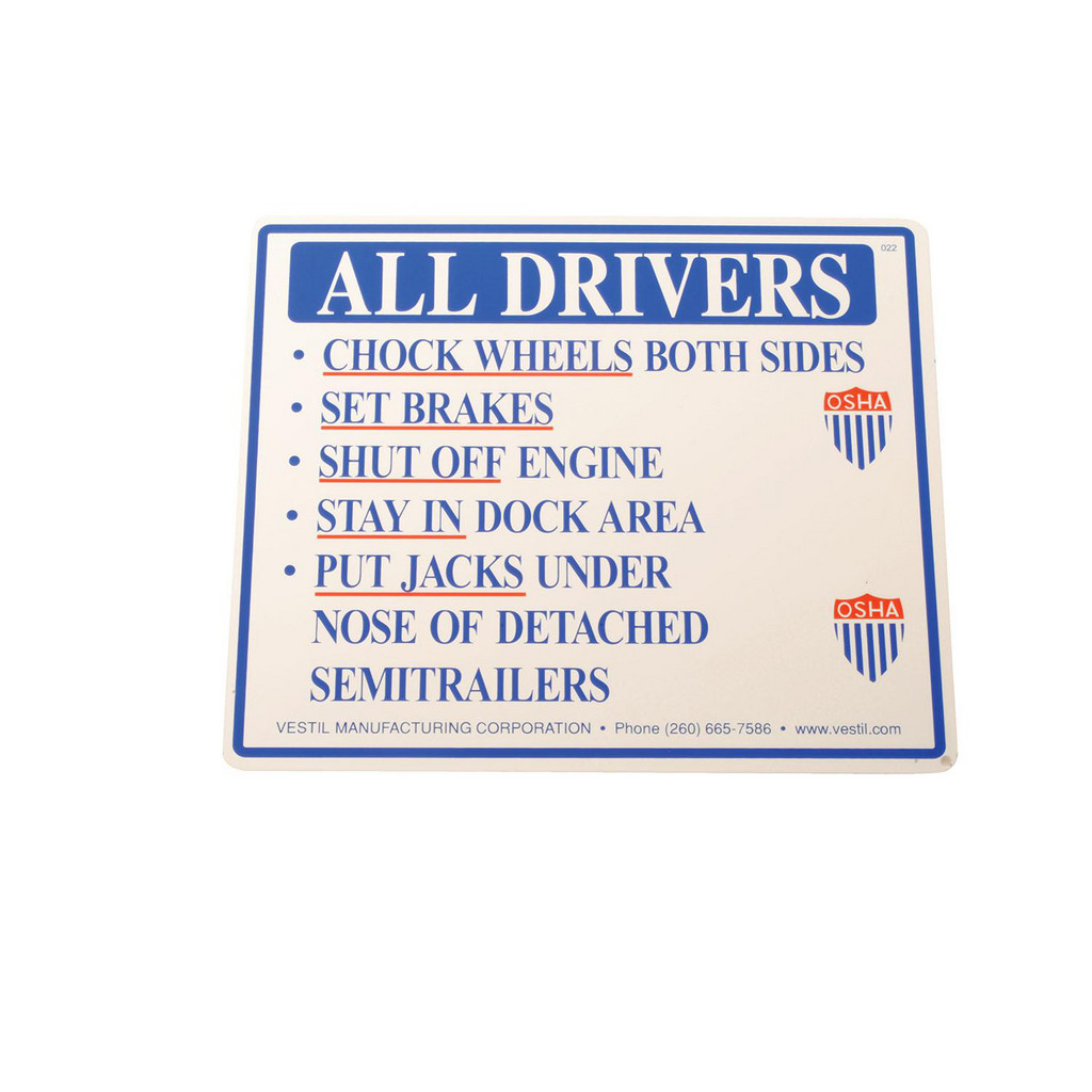 Vestil - Accident Prevention Sign: Rectangle | MSC Direct