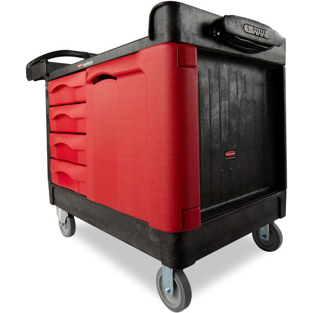 Rubbermaid - Roller Cabinet Mobile Work Center: 50-3/4" OAD, 4 Drawer ...