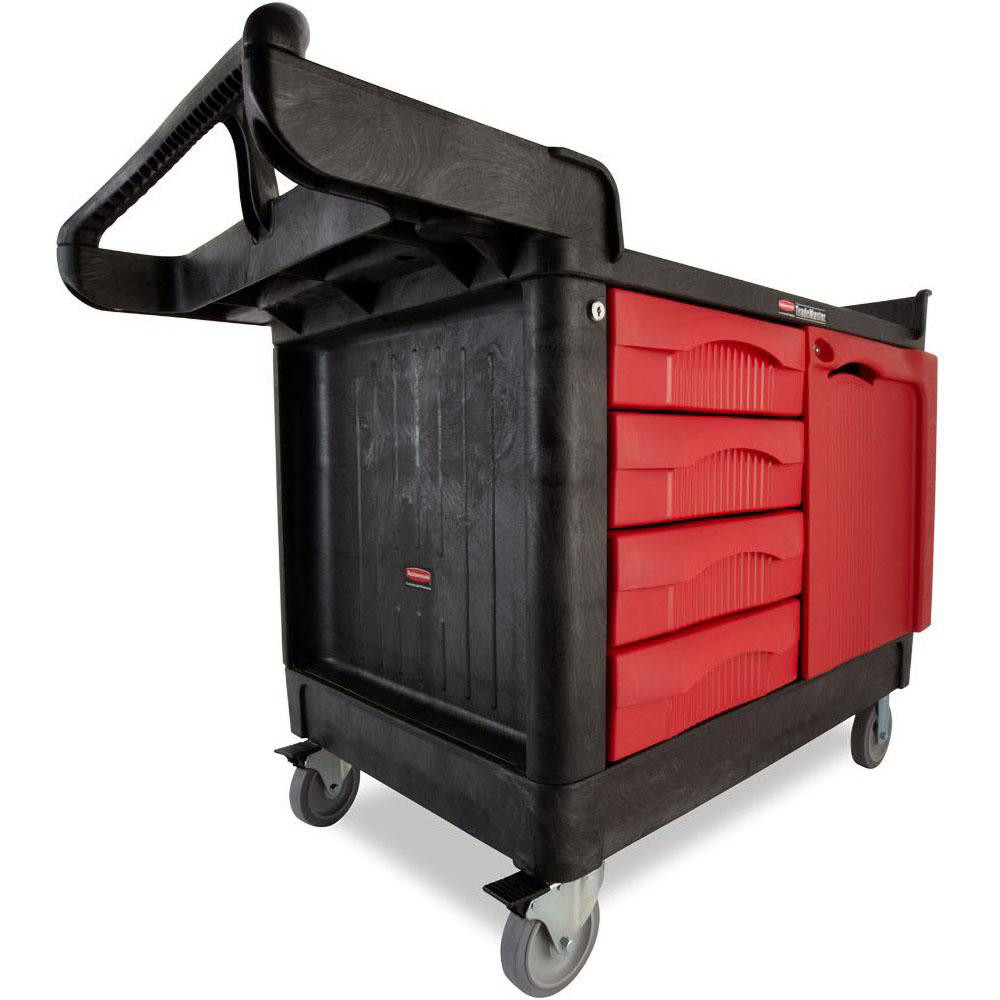 Rubbermaid - Roller Cabinet Mobile Work Center: 50-3/4" OAD, 4 Drawer ...