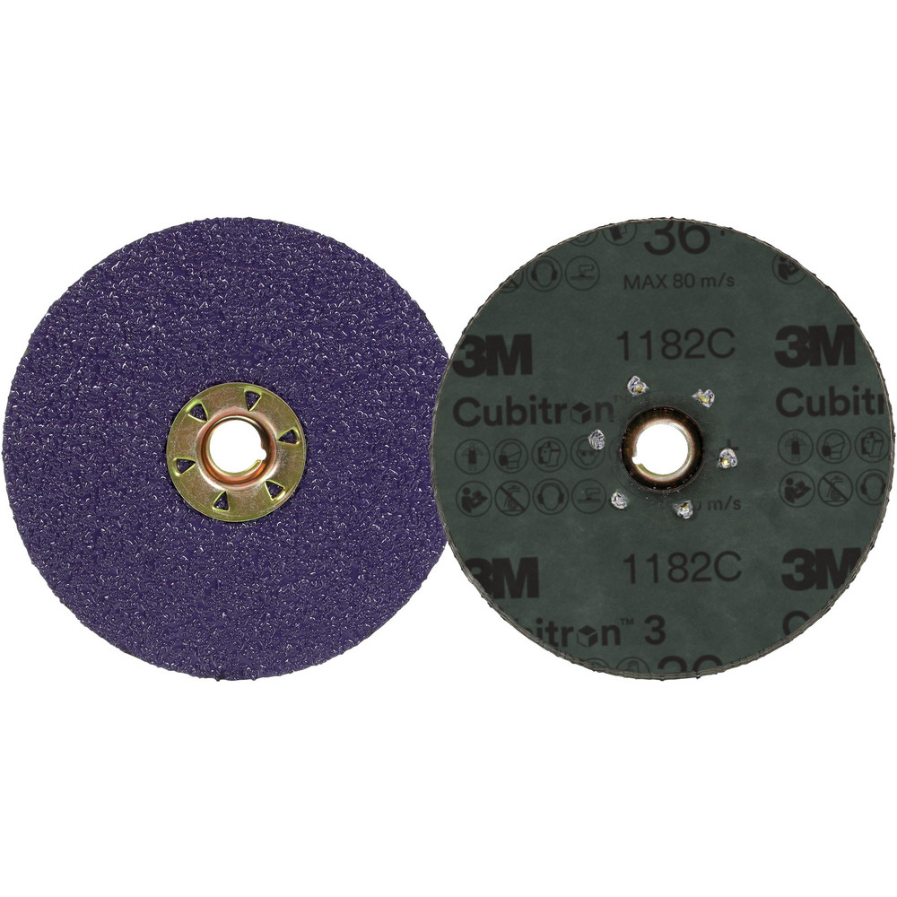 3M - Fiber Disc: 5" Disc Dia, Quick Change TN, 36 Grit, Premium Ceramic ...