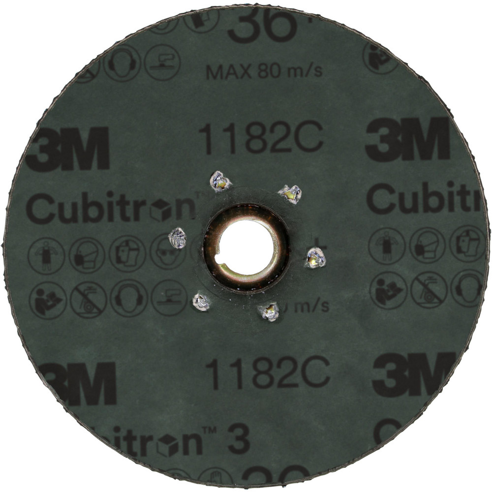 3M - Fiber Disc: 5" Disc Dia, Quick Change TN, 36 Grit, Premium Ceramic ...