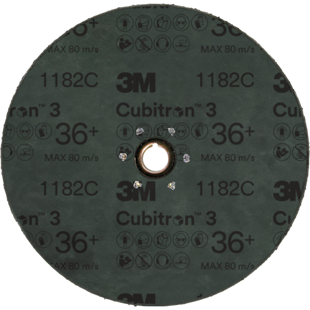 3M - Fiber Disc: 7" Disc Dia, Quick Change TN, 36 Grit, Premium Ceramic ...