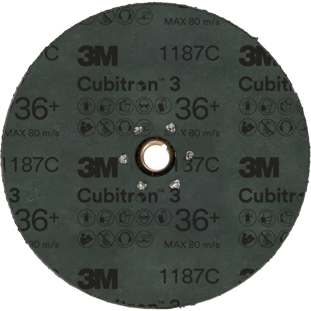 3M - Fiber Disc: 7" Disc Dia, Quick Change TN, 36 Grit, Premium Ceramic ...